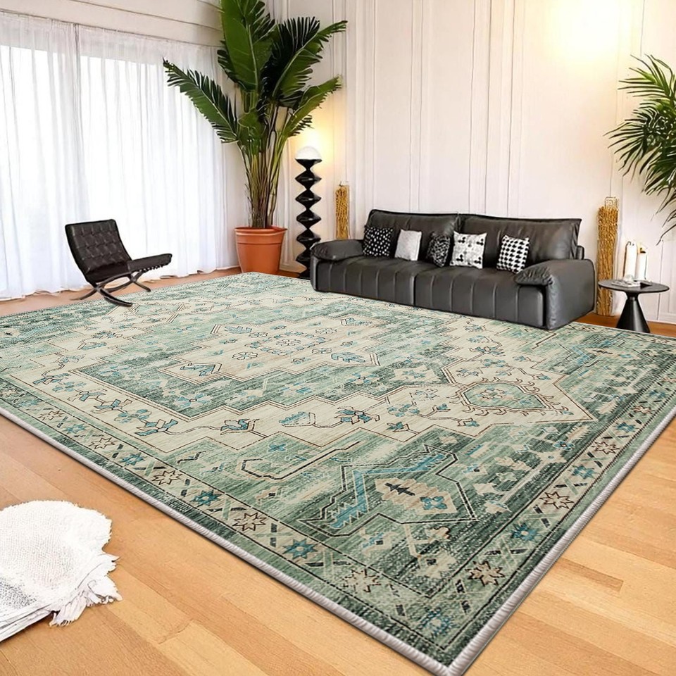 Luxury Non Slip Large Traditional Rugs Bedroom Living Room Rug Hallway ...
