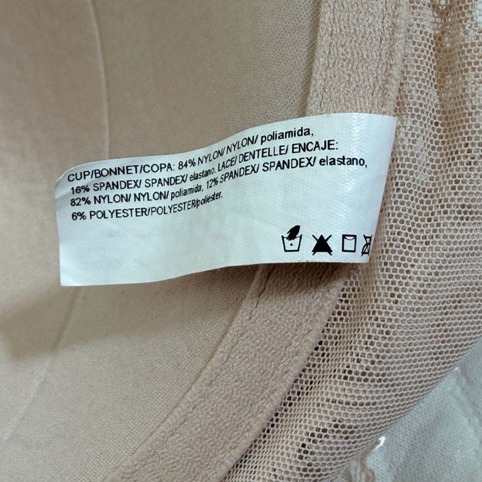 Maidenform Nude Lace Racerback Underwire Bra 36DD Push Up T-Back | eBay