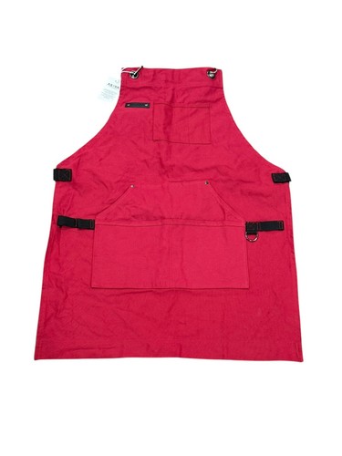 NEW Asaya Chef Apron Canvas Red BBQ Work Restaurant Heavy Duty ...