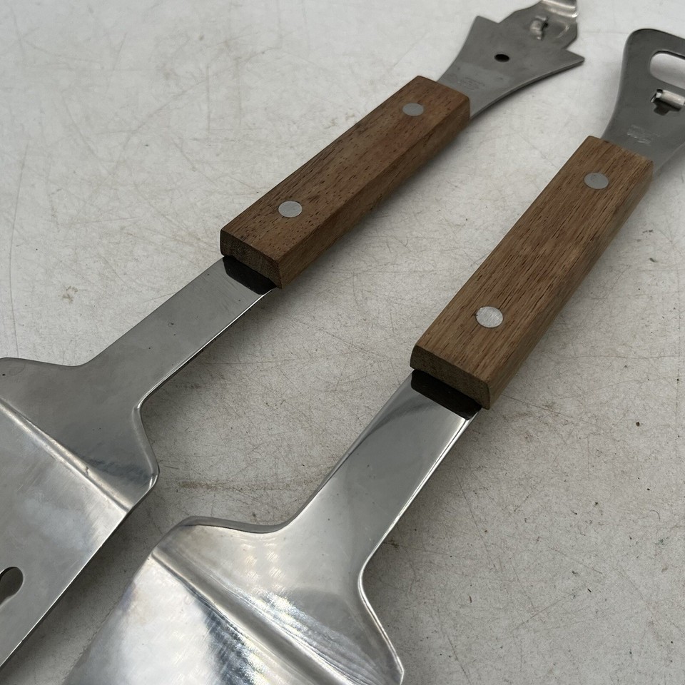 Vintage VERNCO BBQ GRILL SET Chef Tong Fork Spatula Can Bottle Opener MCM Style | eBay