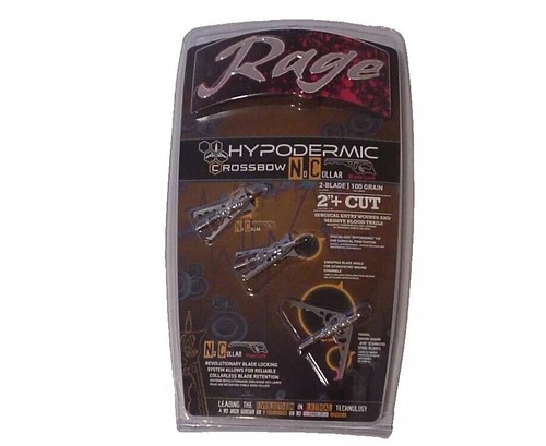 Rage Hypodermic 100 Grain Expandable Broadhead 3 Pack - Crossbow R38200 ...