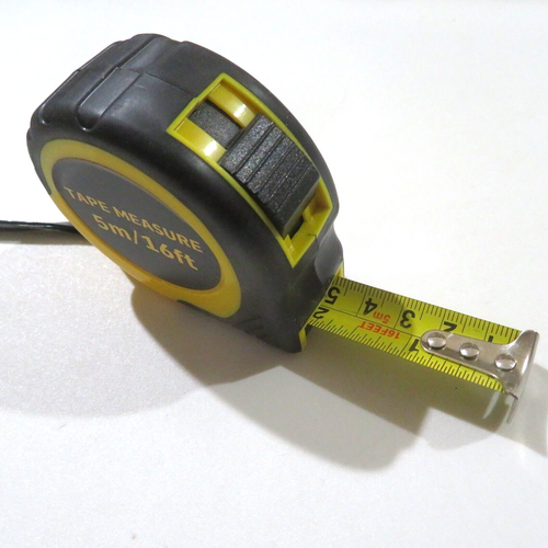 10 x BULK 5 Meter Yellow Measuring Tape Measure Steel Ruler Lock Rubber ...