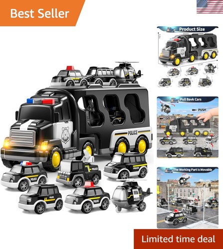 Interactive Police Truck Toy with Sound & Light - Perfect for Kids 3-6 ...