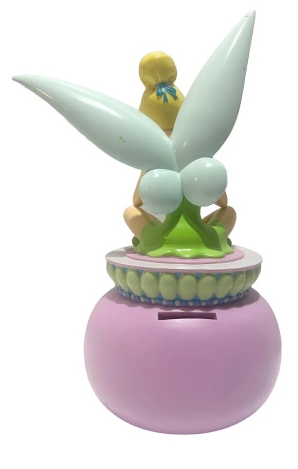Vintage Walt Disney ENESCO 9" Tinker bell Fairy Coin PVC Piggy Bank | eBay