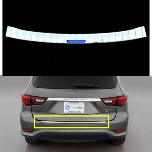 For 18-2019 INFINITI QX60 silver Rear Bumper Trunk Sill Plate Cover ...