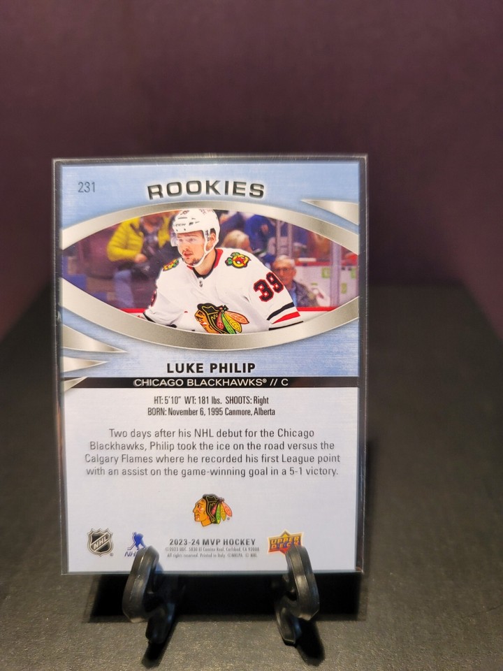 2023-24 Upper Deck MVP Rookies Luke Philip #231- Chicago Blackhawks | eBay