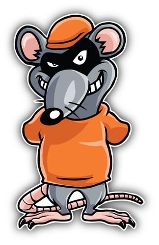 Funny Criminal Rat Cartoon Car Bumper Sticker Decal - ''SIZES'' | eBay