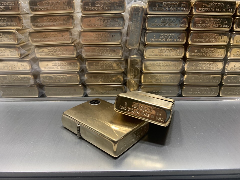 Zippo Brushed Brass Zippo Lighter case Only NO/BOX | eBay