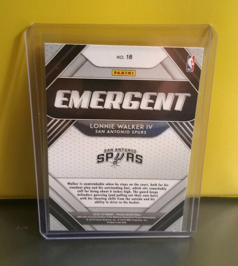 Lonnie Walker IV RC Emergent 2018-19 Panini Prizm San Antonio Spurs | eBay