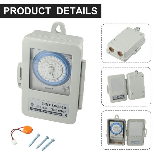 Programmable Mechanical Timer Switch with Waterproof Design 20A Load ...