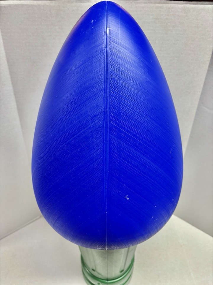 General Foam 28" Giant Blue Christmas Light Bulb Cordless Blow Mold ...