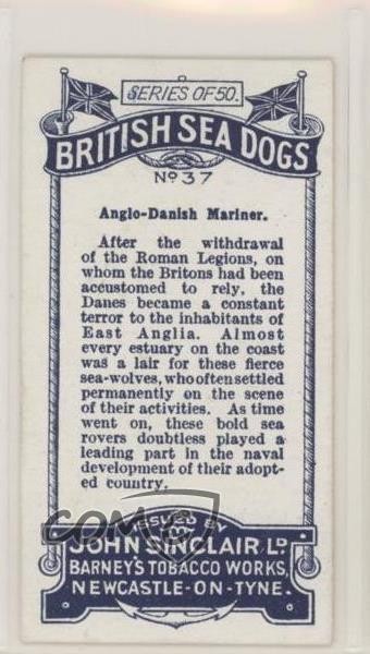 1926 Sinclair British Sea Dogs Tobacco Anglo-Danish Mariner #37 s5j | eBay