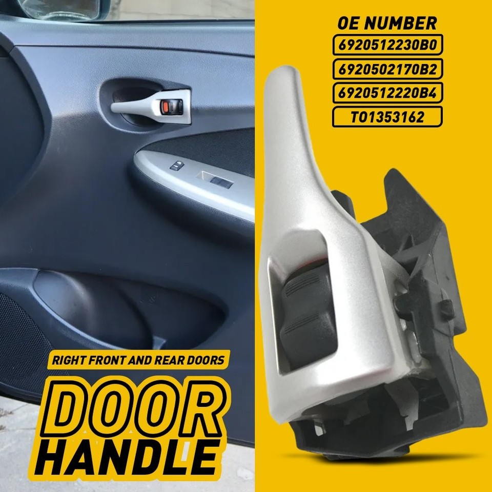 Door Handle Inside Silver Front or Rear Passenger Side for Toyota ...