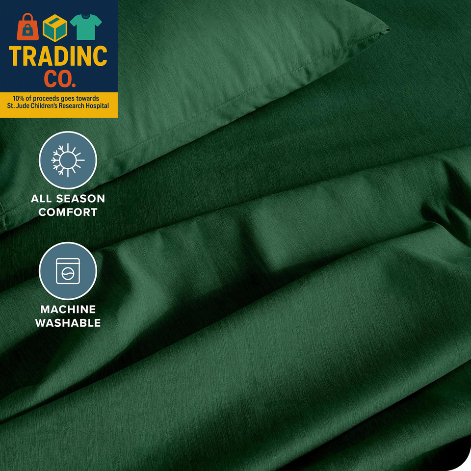 Queen Sheet Set - Luxury 1800 Ultra-Soft Microfiber Double Brushed ...