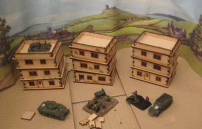 15mm 3 Storey Flat Roof Houses Wargame buildings 3mm Laser Cut MDF FOW ...