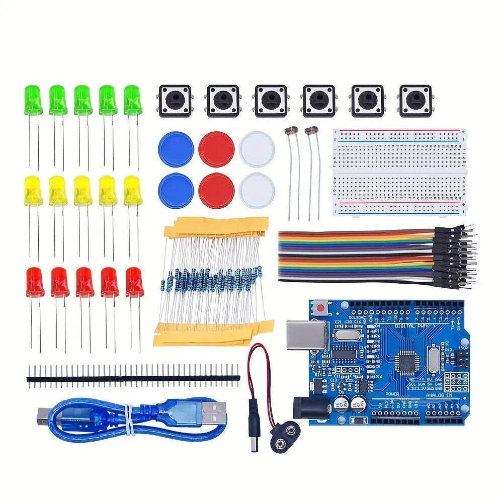 DIY Electronic Starter Kit for UNO R3 Arduino Circuit Board Electronics ...