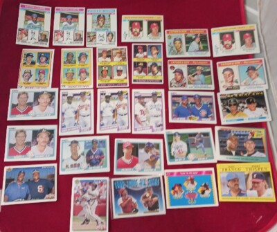 1976-92 MLB Baseball Card Lot League Leaders Rookies Father Son Comic ...