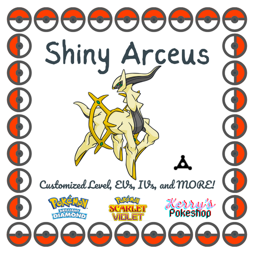 🔥Pokémon Scarlet & Violet🔥 Shiny Arceus with free item from Sinnoh Region!🌟🌟 | eBay