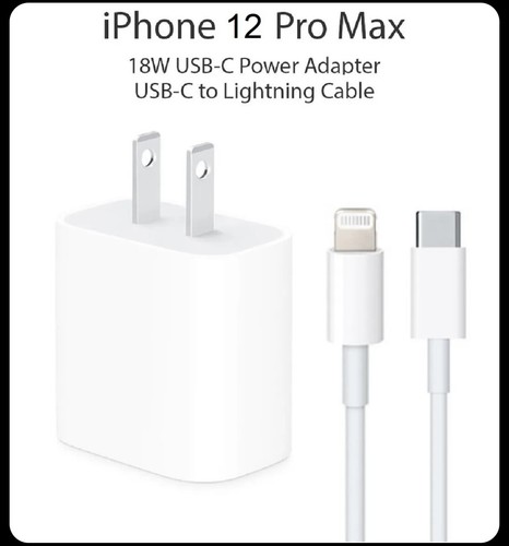 20W iPhone 12 Charger USB-C to Lightning Cable + Type C Power Adapter ...