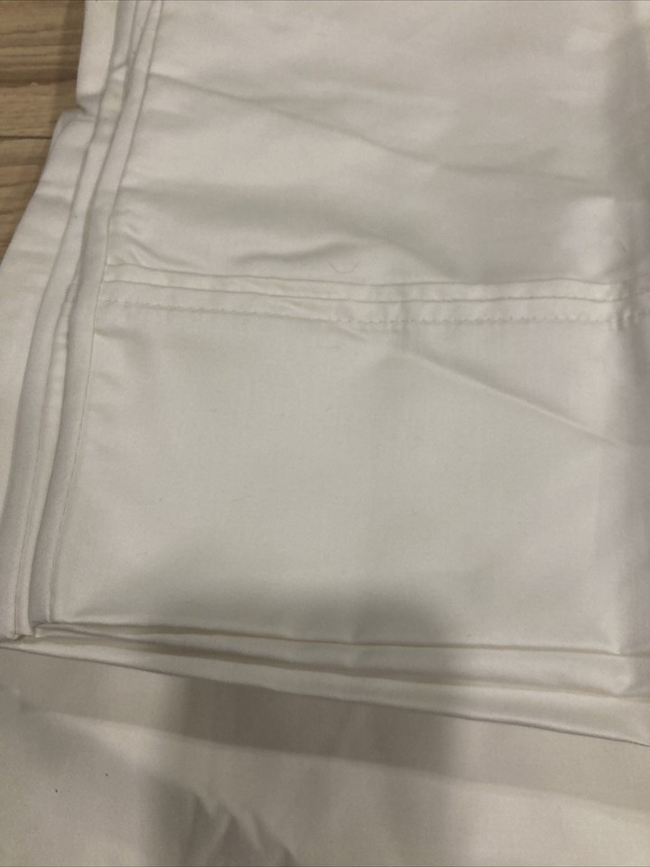 Members Mark 700 TC King Egyptian Cotton Ivory Flat Sheet & 4 ...