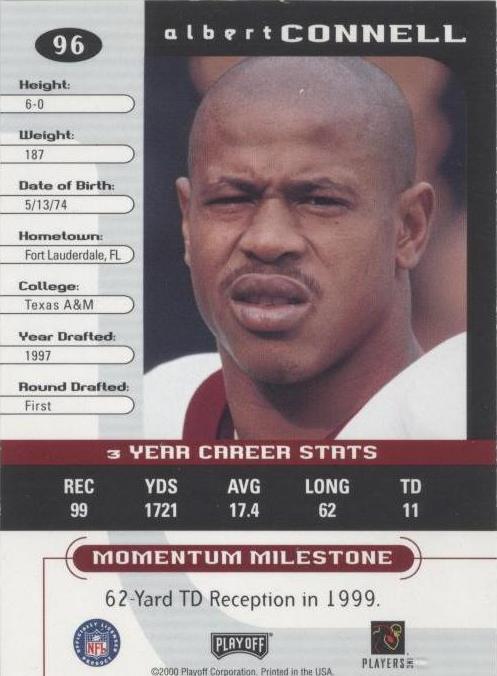 2000 Playoff Momentum Albert Connell #96 for sale | eBay