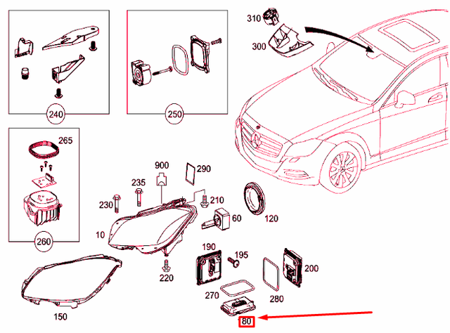 2012 - 2014 MERCEDES BENZ CLS OEM Xenon HID Headlight Ballast Module ...