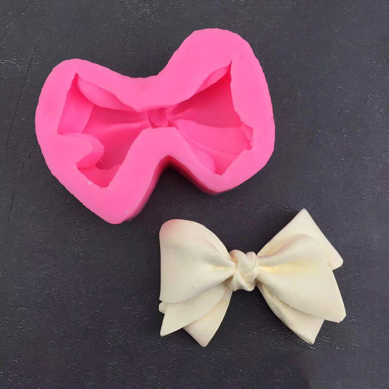 DIY 3D bow shape sugar cake mold bow tie silica gel mold Chocolate MoS ...
