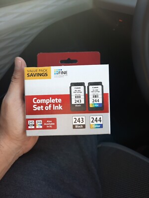 New Genuine Canon Ink Cartridges Black PG-243/Color CL- 244 Pixma Fine ...