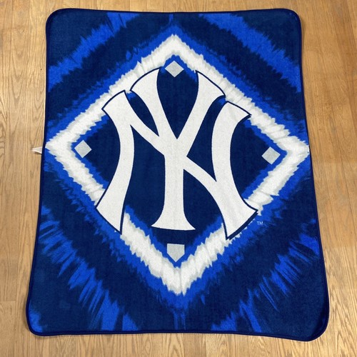 YANKEES TIE DYE ACRYLIC THROW BLANKET 48" X 60" NY YANKEES Y2K RED ...