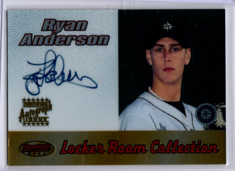 2000 Bowman's Best Baseball Locker Room Collection Ryan Anderson AUTO ...