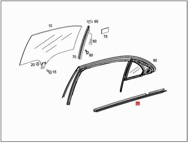 Genuine Sealing Rail MERCEDES V222 W222 X222 Saloon 2227350565 | eBay UK