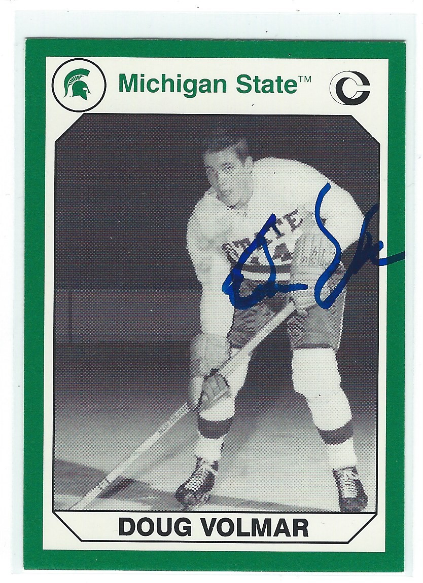 Doug Volmar Signed 1990/91 Michigan State Collegiate Collection Card ...