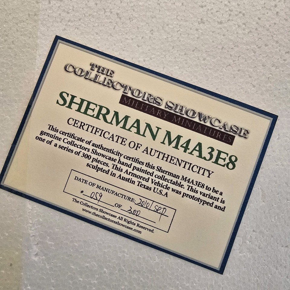 Collectors Showcase #CS00460 Winter Sherman Easy Eigh M4A3E8 With Box ...