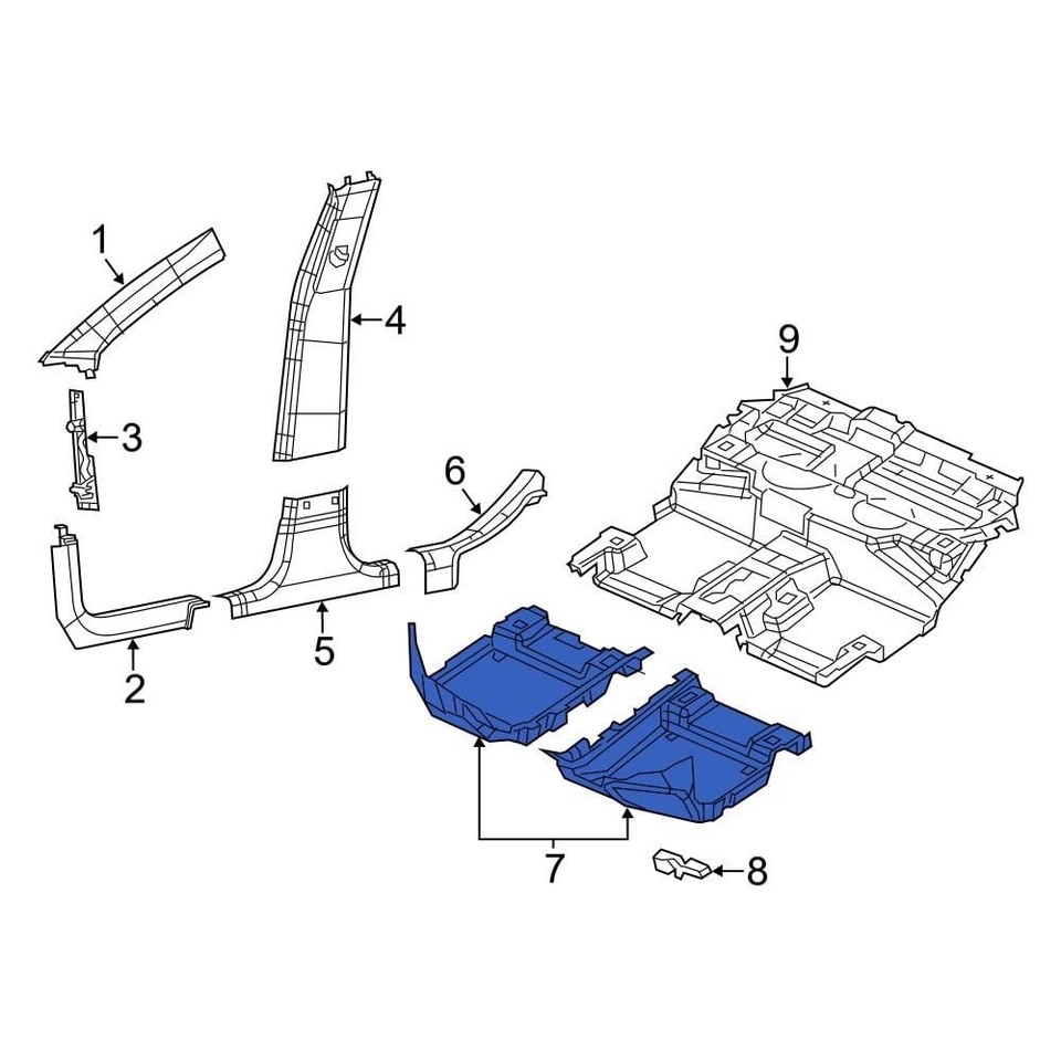 For Jeep Cherokee 2020-2023 Jeep 1UB81DX9AG Front Left Floor Carpet | eBay