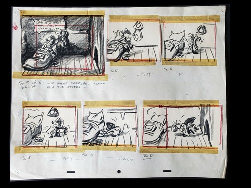 Disney Original Production Storyboards by Bill Peet from Ben and Me ...
