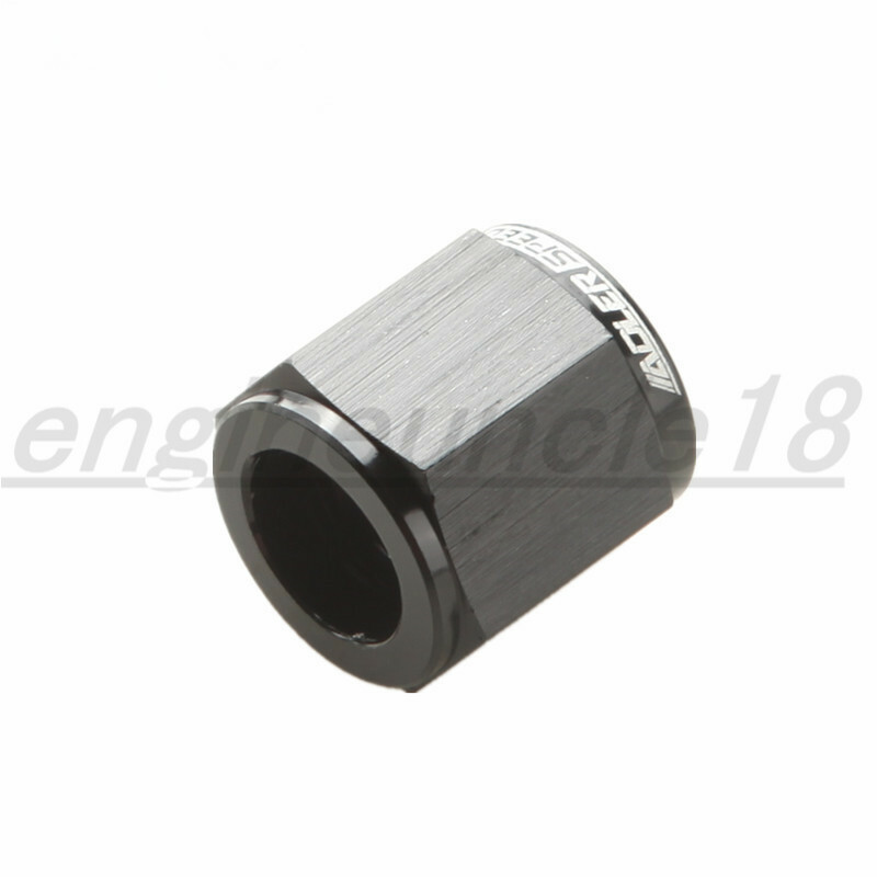 AN6 AN-6 To 3/8" Aluminum Alloy Tube Nuts Fitting Anodized Black | eBay