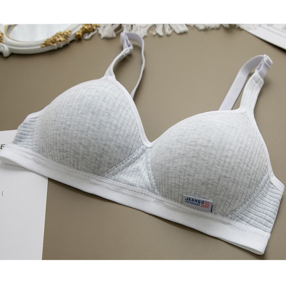 Girl Bras Thin Padded Soft Cotton Brassiere Sexy Stretch Cozy Maiden ...