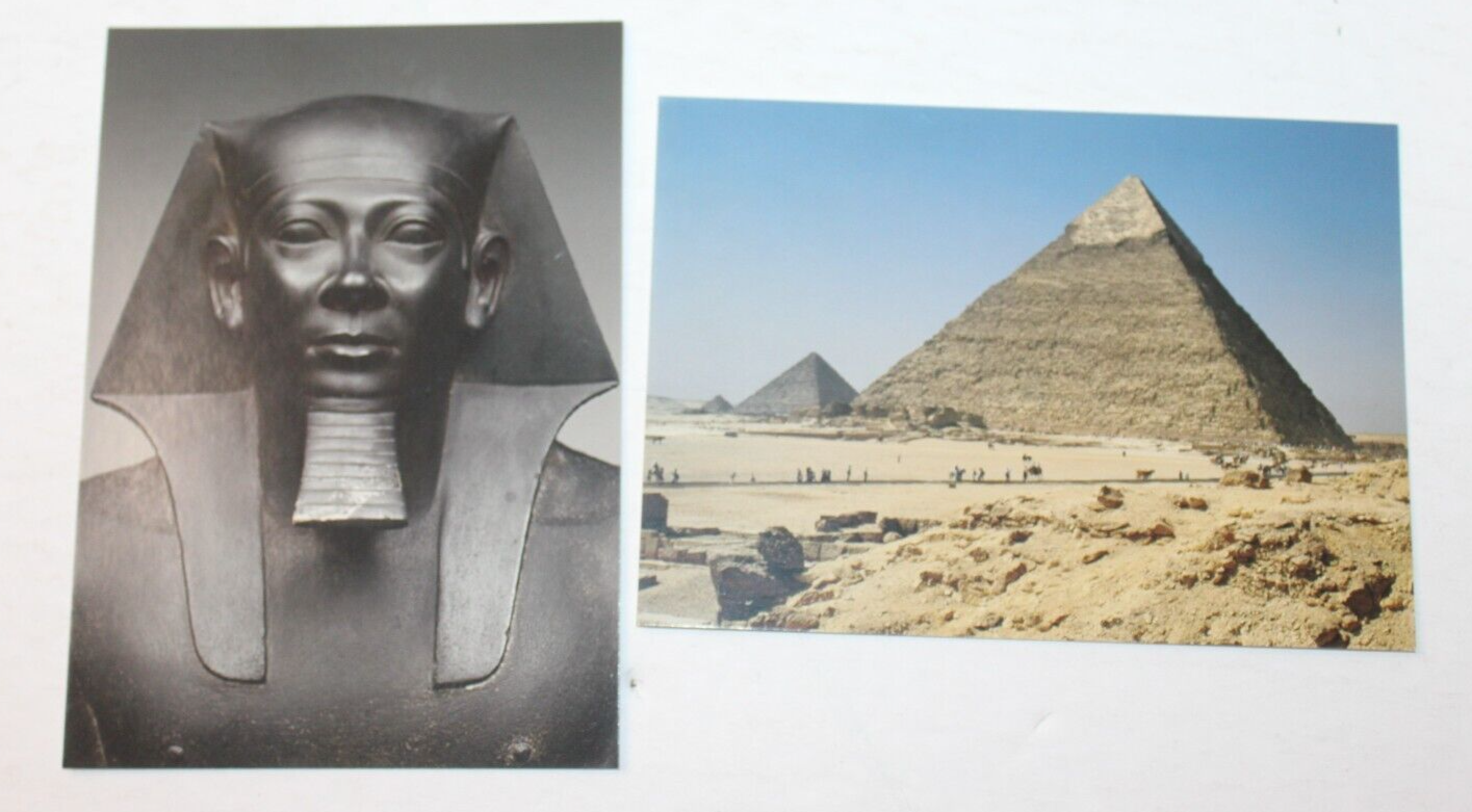 Egypt Cairo The Sphinx and Pyramids Giza Lot 2 Postcard Harvard Post ...