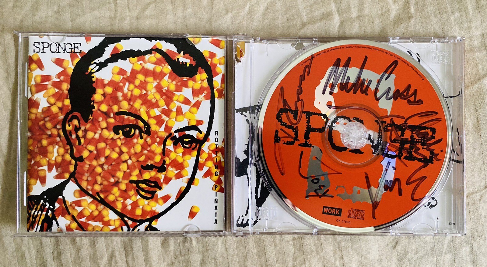 SPONGE “ROTTING PINATA” SIGNED Band AUTOGRAPH CD | eBay