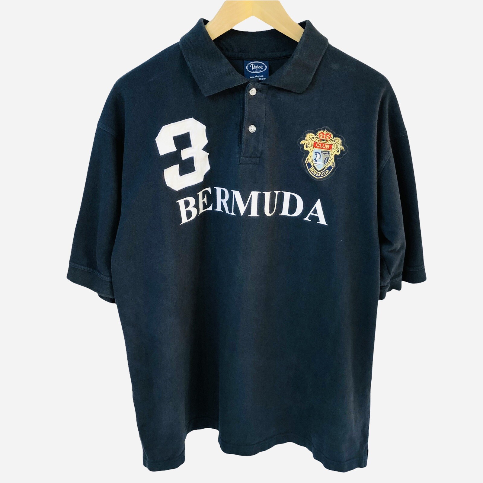 Davison’s of Bermuda Mens Embroidered Crest Polo Shir… - Gem