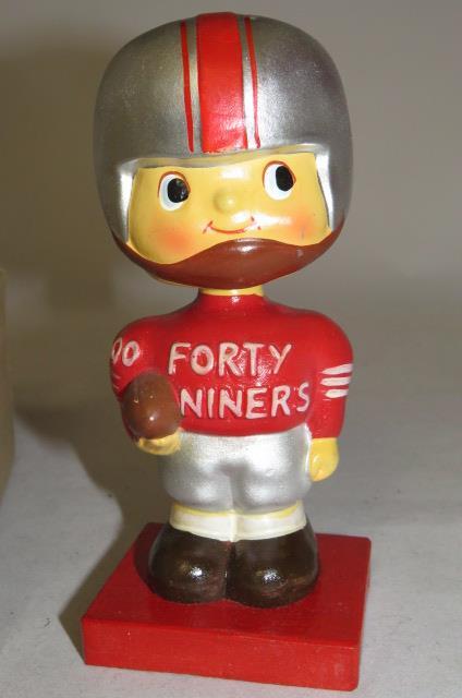 1960s San Francisco 49ers Football Bobblehead Nodder - Wood Base (Orig ...