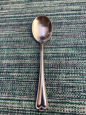 1 Rare CORBY HALL 18/10 ROUND SOUP SPOON - Scallop Tip 6.5” | eBay