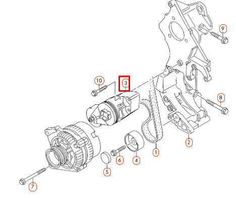 NEW AUDI A3 8L V BELT TENSIONER 038903315AE OEM | eBay
