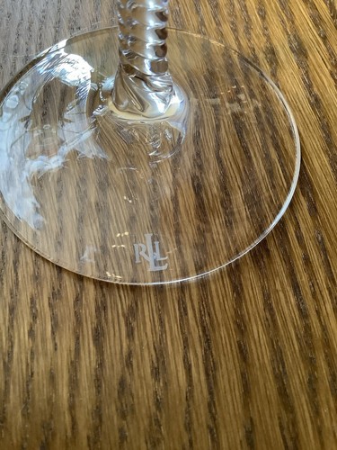 Ralph Lauren Crystal Latham Chard Wine Glasses 26 oz Four Stunning ...