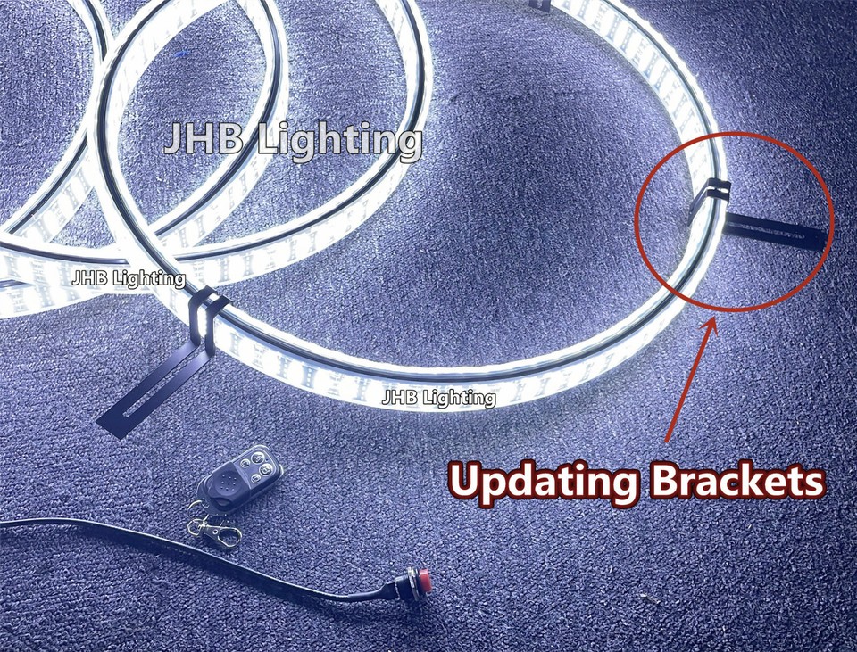 JHB 4x 15.5"17.5" Double Side PURE WHITE 8Rolls LED Wheel Rings Rim ...