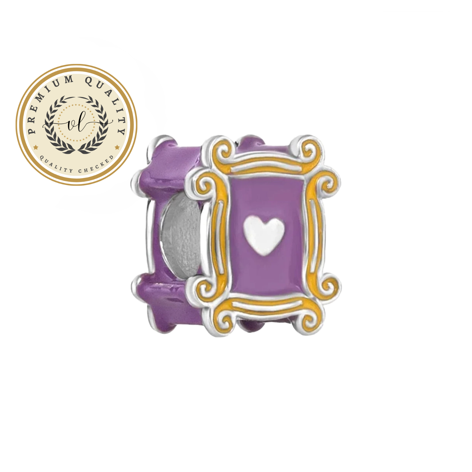 Friends Door With Yellow Frame Charm, Purple Door Charm, Frame Charm | eBay