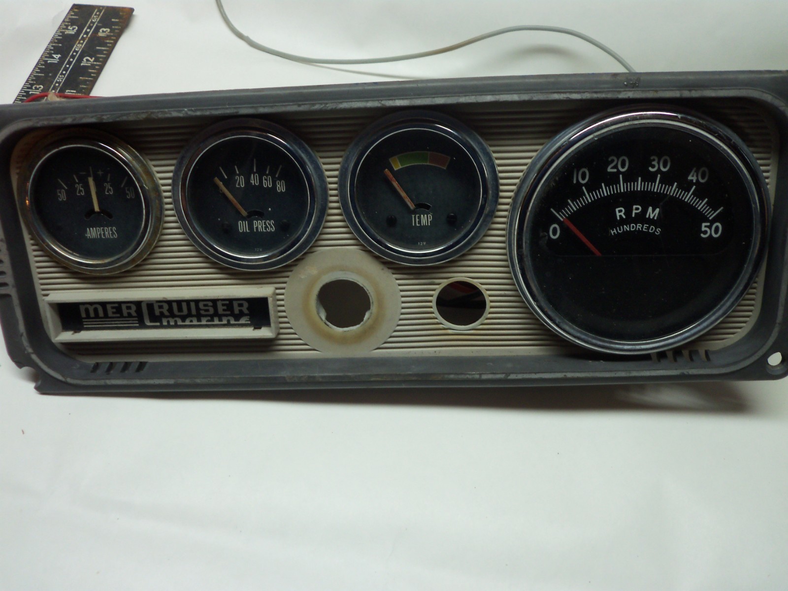 Vintage used Mercruiser instrument panel - includes 4 gauges | eBay