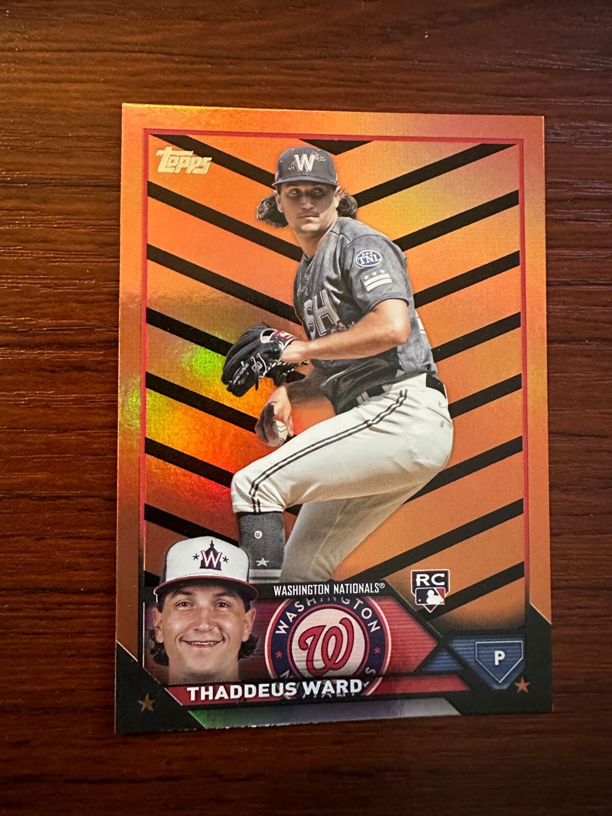2023 TOPPS UPDATE SERIES Thaddeus Ward RC Orange Black Parallel ...