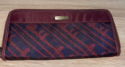 Travelon RFID Blocking Wallet Clutch Wristlet Red & Blue Brand New ...