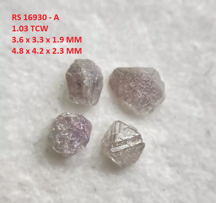 PINK RAW DIAMOND LOT 1.03TCW NATURAL ROUGH DIAMOND UNCUT DIAMOND TO ...